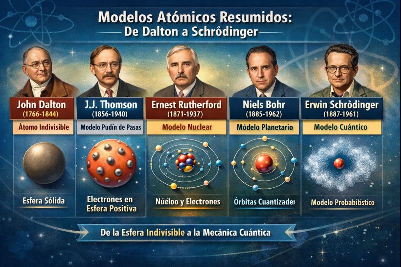 “Modelos Atómicos Explicados y Resumidos: Dalton, Thomson, Rutherford ...